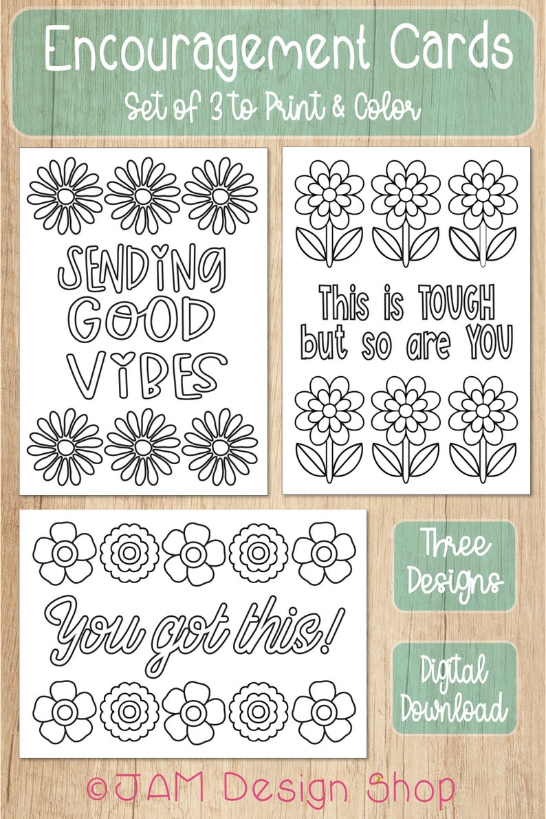 Encouragement Cards, Encouragement Gift, Motivational Quotes, Coloring ...