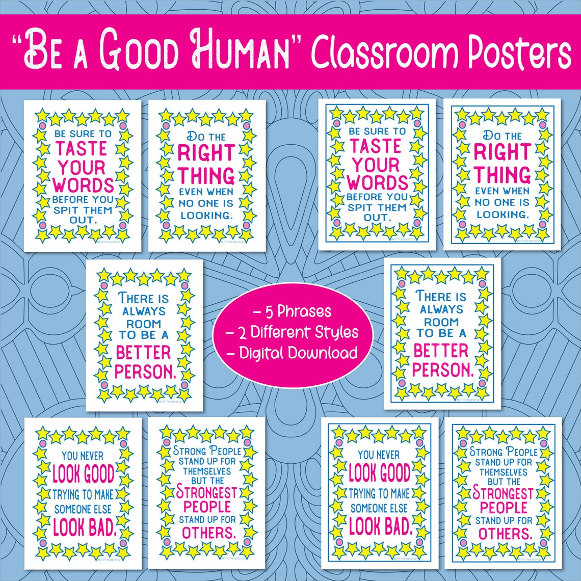 Classroom Posters, Printable Posters, Character Counts, Bulletin Board ...