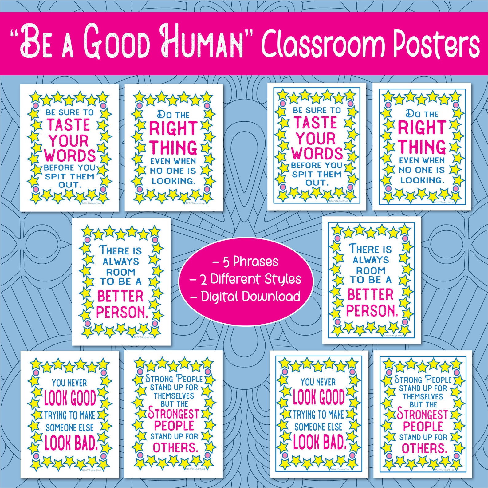 Classroom Posters, Printable Posters, Character Counts, Bulletin Board ...