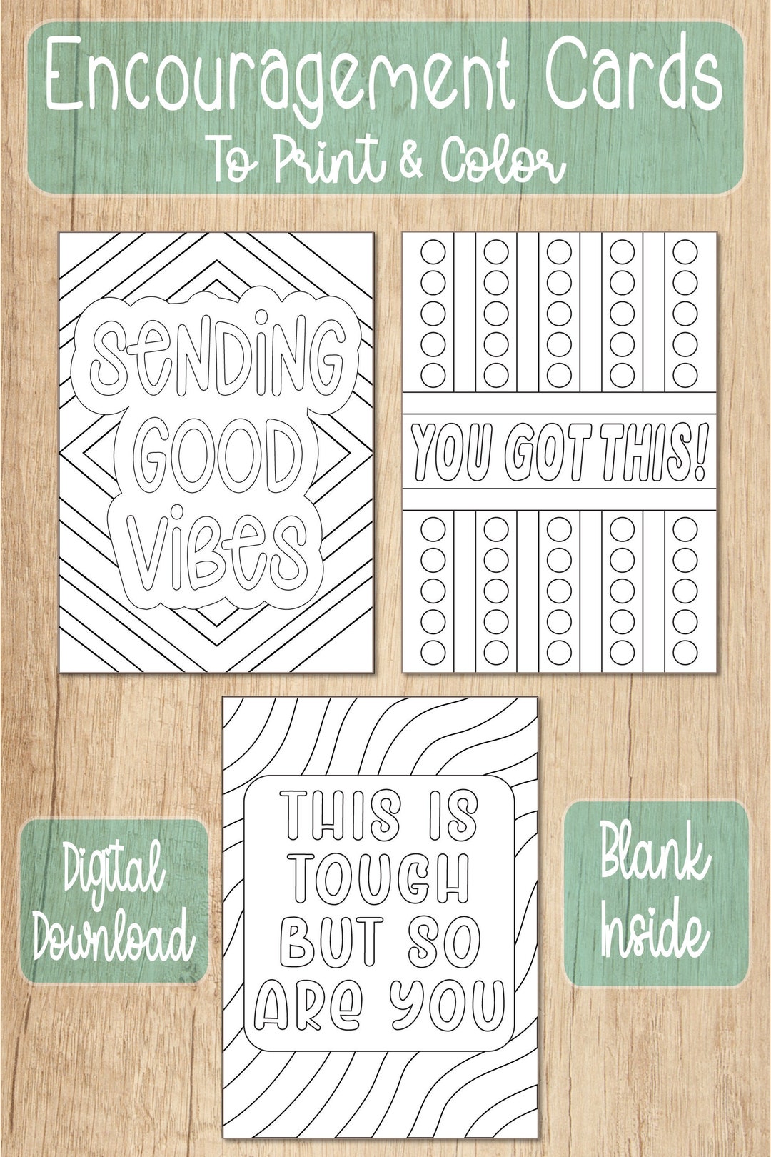 Encouragement Cards, Encouragement Gift, Motivational Quotes, Coloring ...