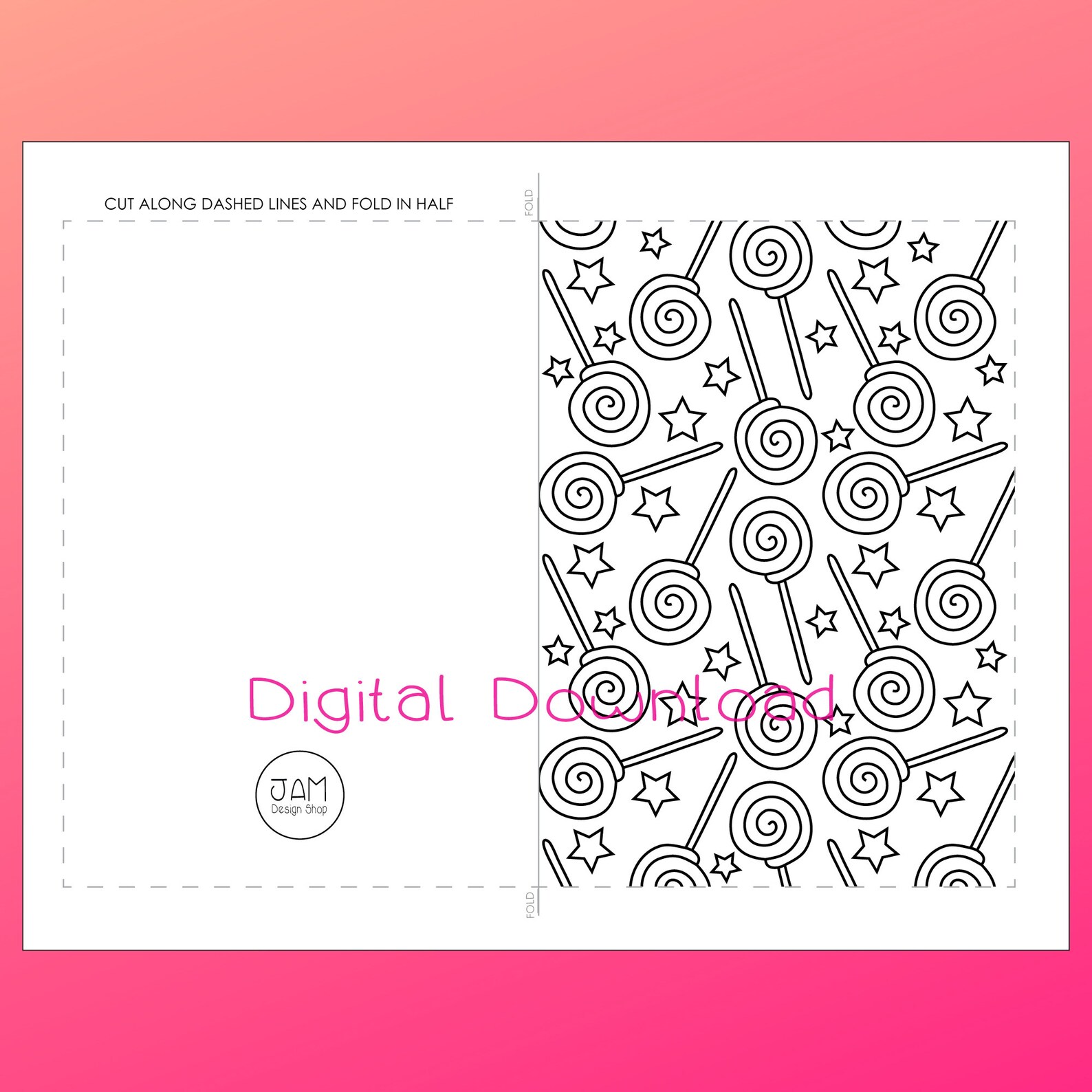 Coloring Cards, Coloring Book Cards, Candy Pattern, Thinking of You ...