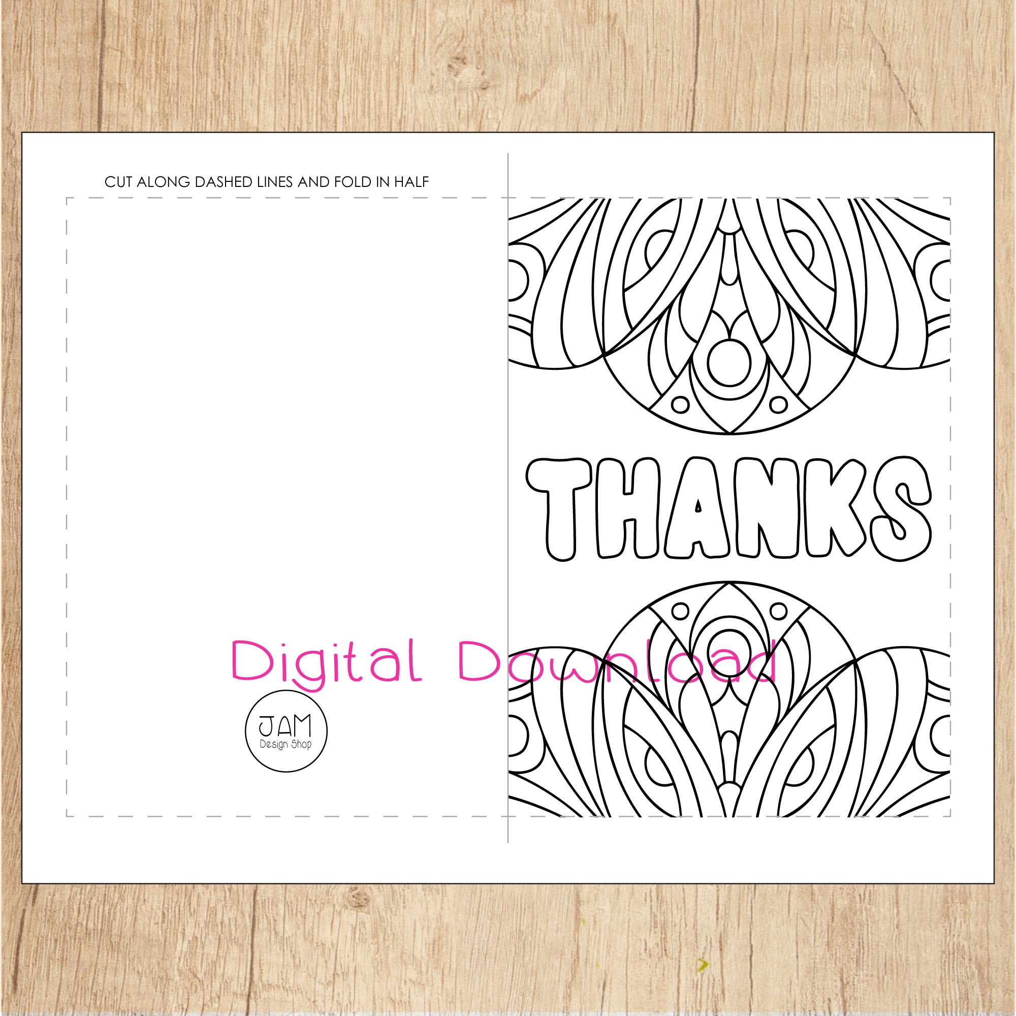 Color Your Own Thank You Cards, Mandala Designs, Coloring Pages ...