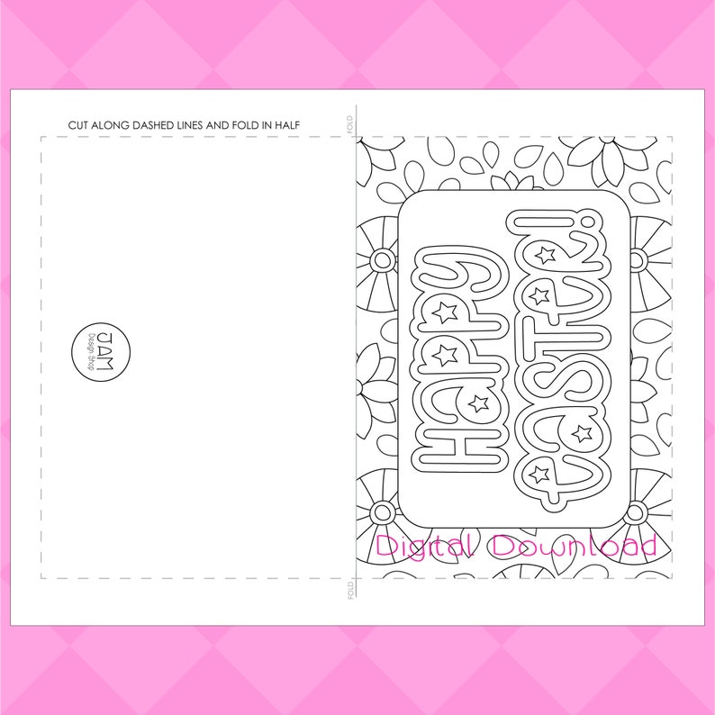 Easter Cards, Easter Activities for Kids, Coloring Cards, Greeting Card ...