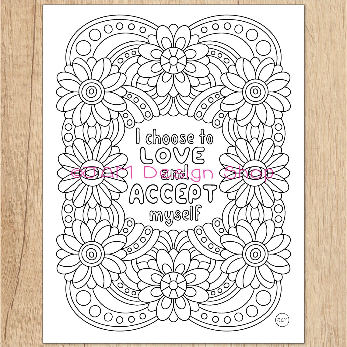 Positive Affirmation Coloring Page, Positivity Quotes, Positive Vibes ...