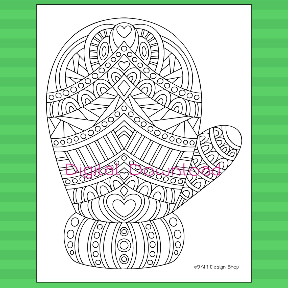 Winter Mitten Coloring Page, Holiday Activities, Holiday Party ...