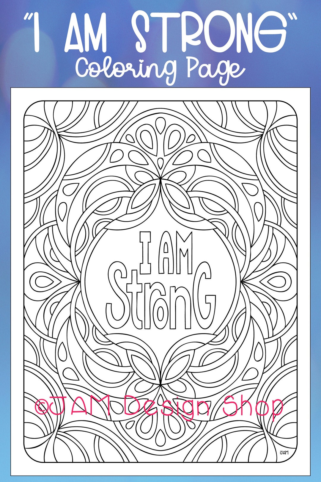 Positive Affirmation Coloring Page Positivity Quotes - Etsy