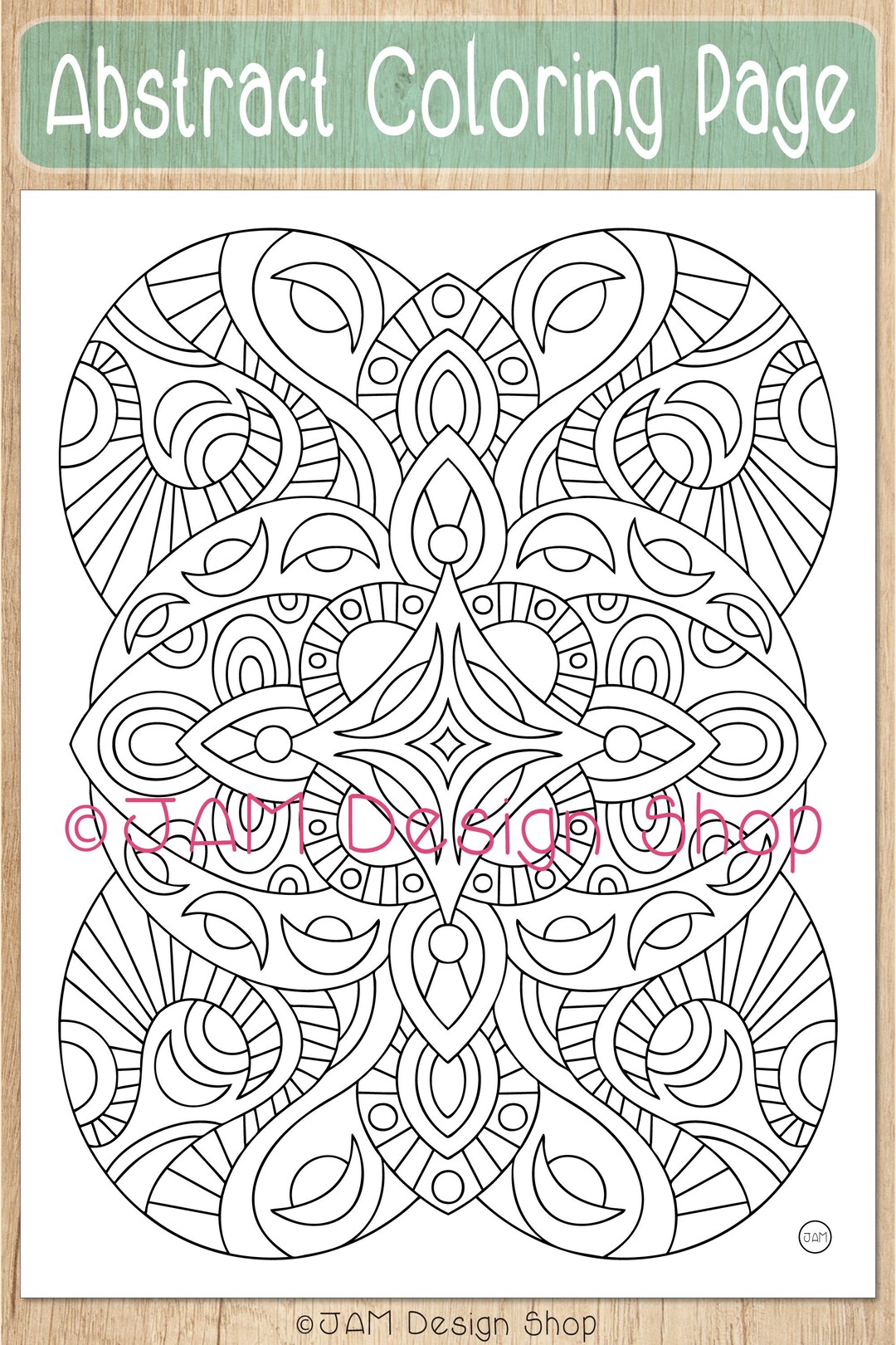 Zentangle Coloring Pages, Printable Coloring, Instant Download ...