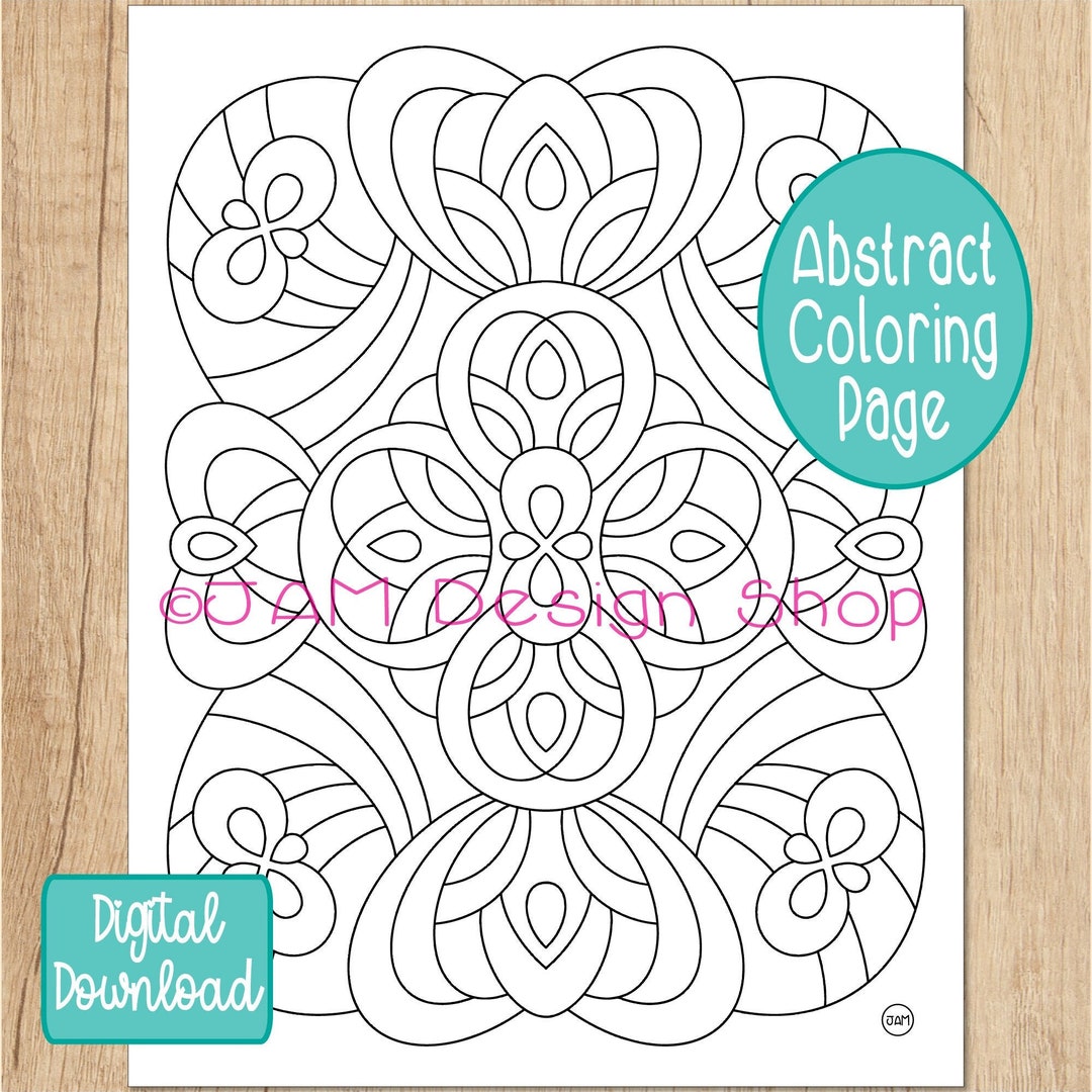 Zentangle Coloring Pages, Printable Coloring, Instant Download ...