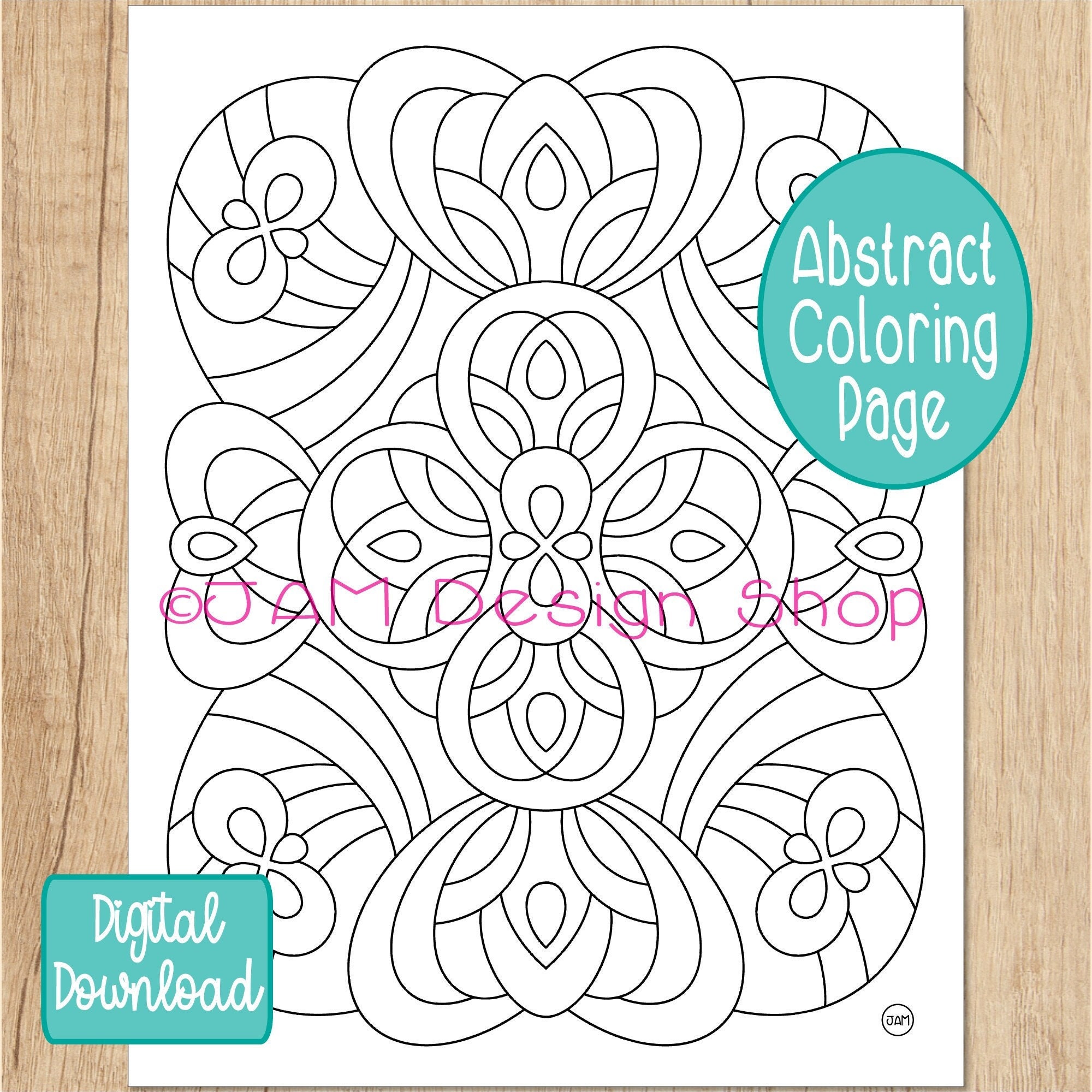 Zentangle Coloring Pages, Printable Coloring, Instant Download ...
