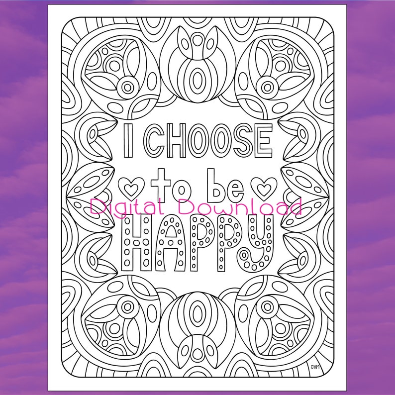 Positive Affirmation Coloring Page, Positivity Quotes, Positive Vibes ...