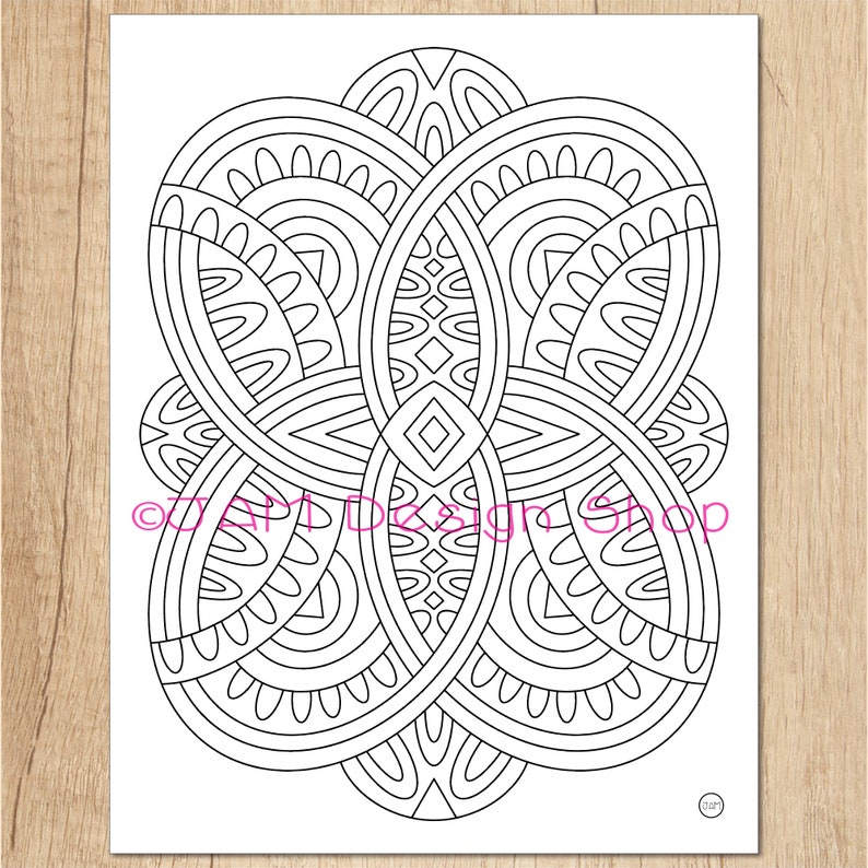 Zentangle Coloring Pages, Printable Coloring, Instant Download ...