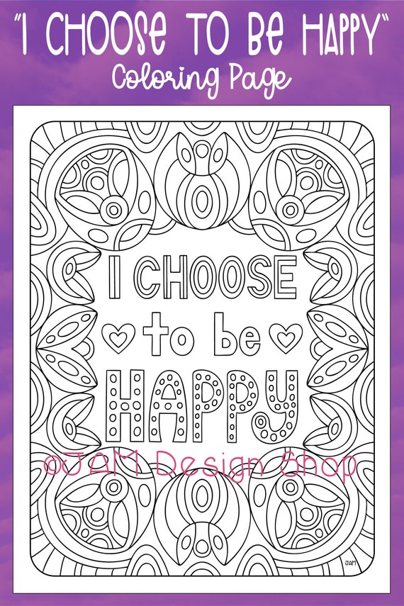 Positive Affirmation Coloring Page Positivity Quotes | Etsy