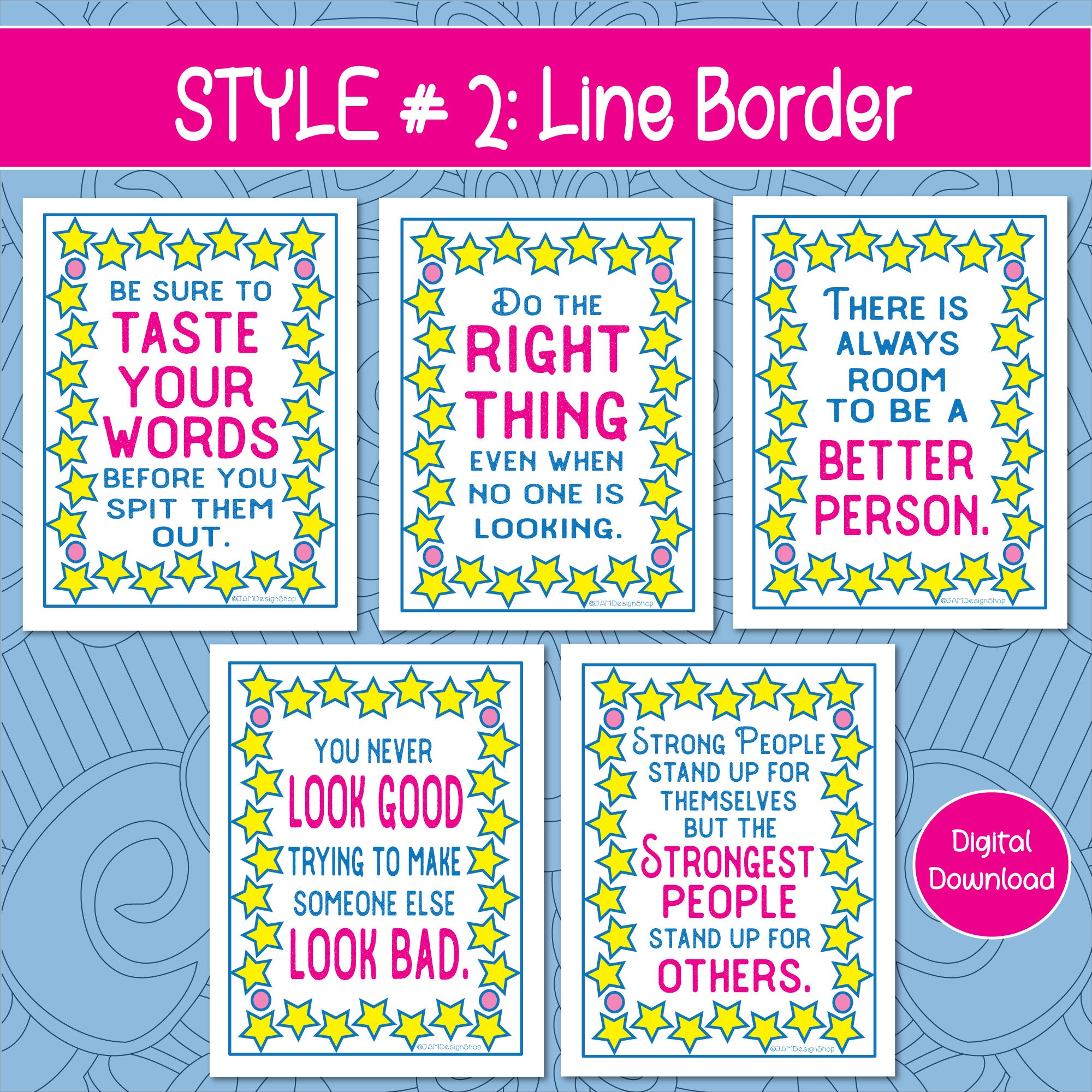 Classroom Posters, Printable Posters, Character Counts, Bulletin Board ...
