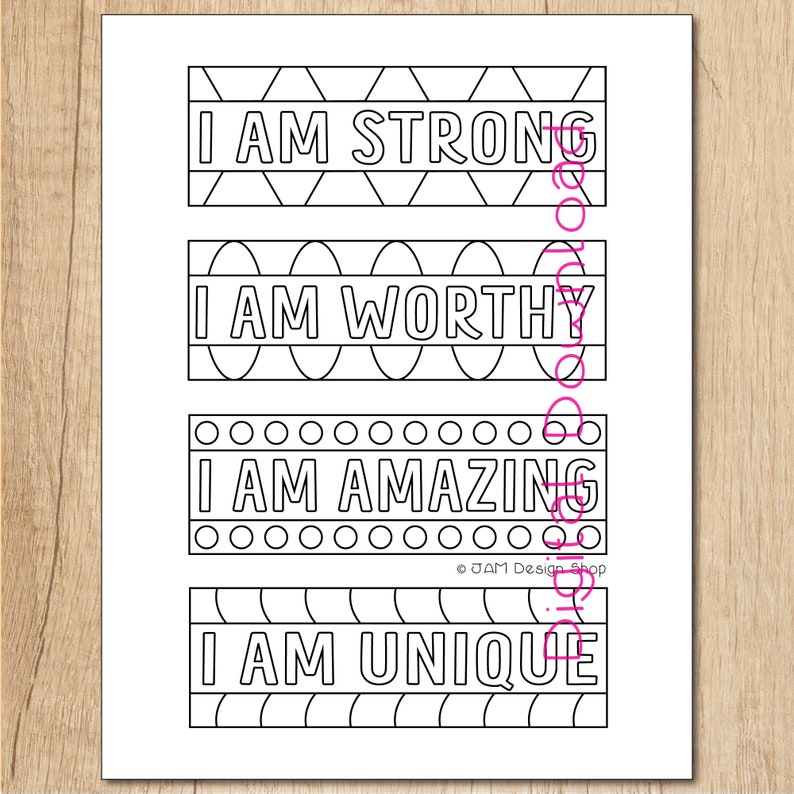 Positive Affirmation Bookmarks Bookmark Set Printable - Etsy