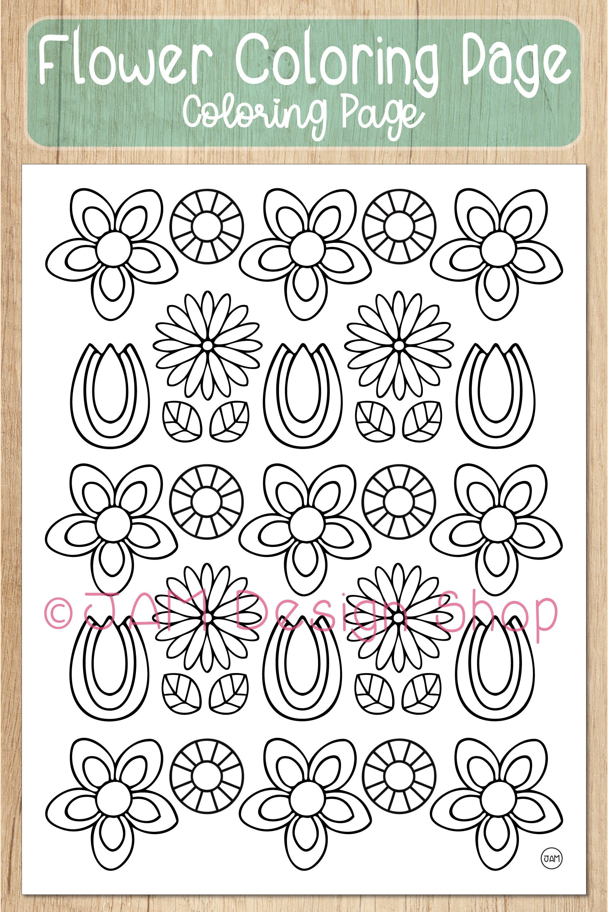 Groovy Flowers Coloring Pages
