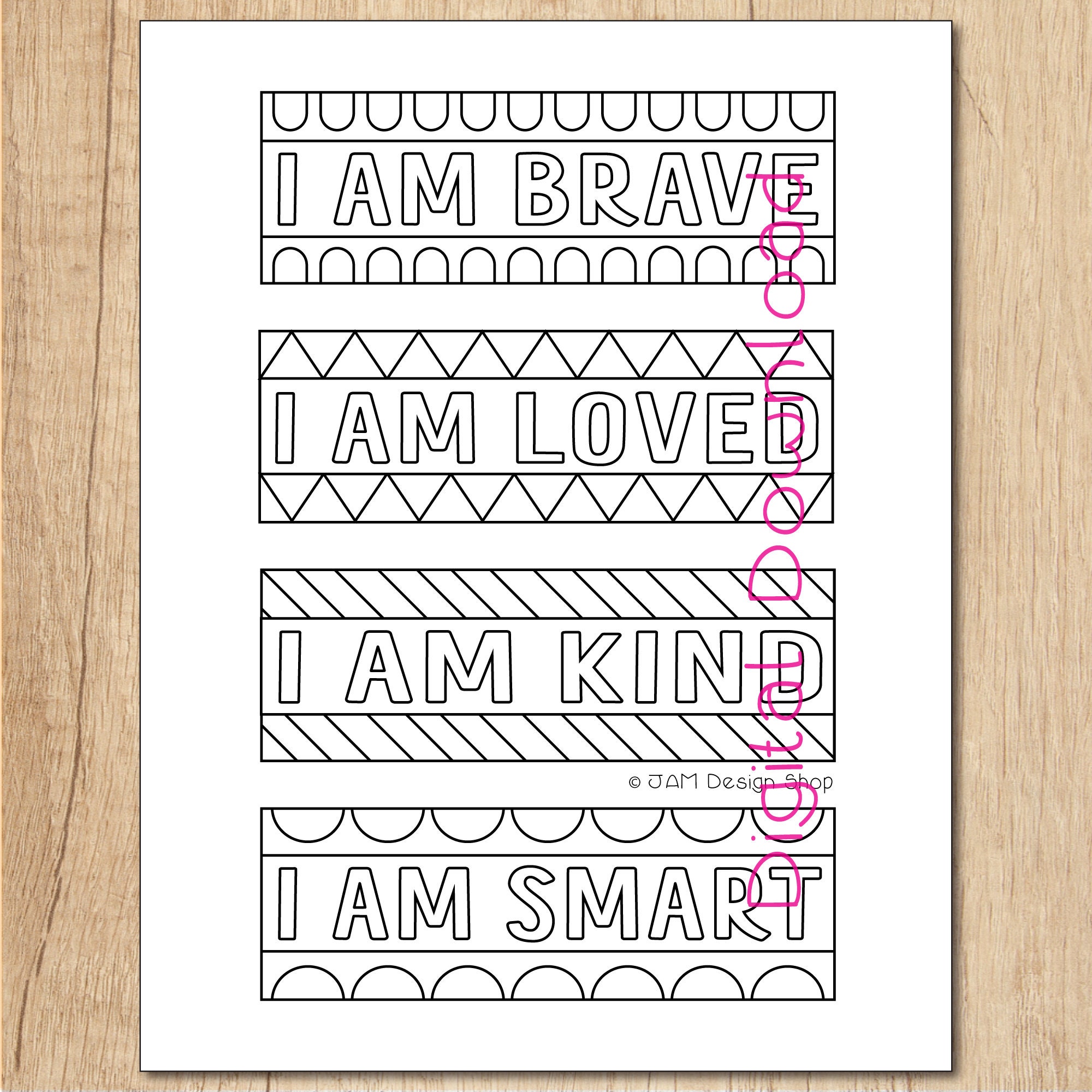 Positive Affirmation Bookmarks Bookmark Set Printable - Etsy