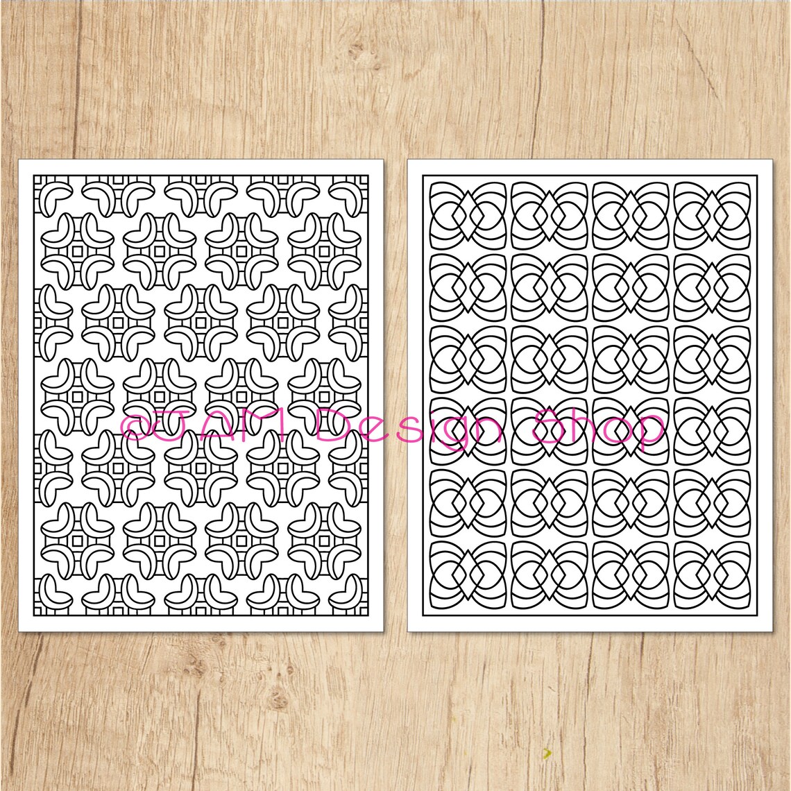 Adult Coloring Book Instant Download Abstract Pattern - Etsy