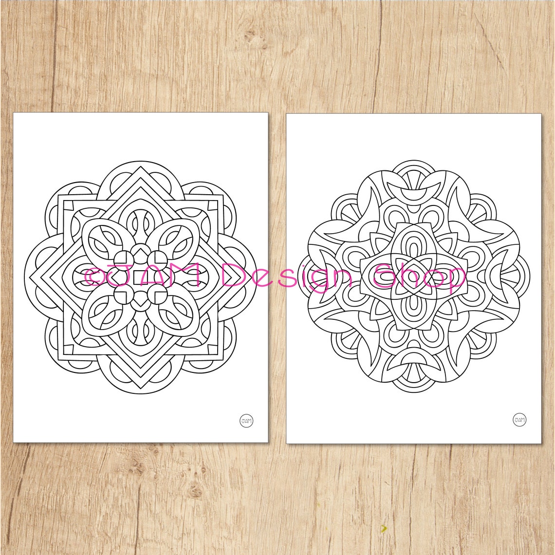 Adult Coloring Book, Instant Download, Mandala Coloring Pages, Coloring ...