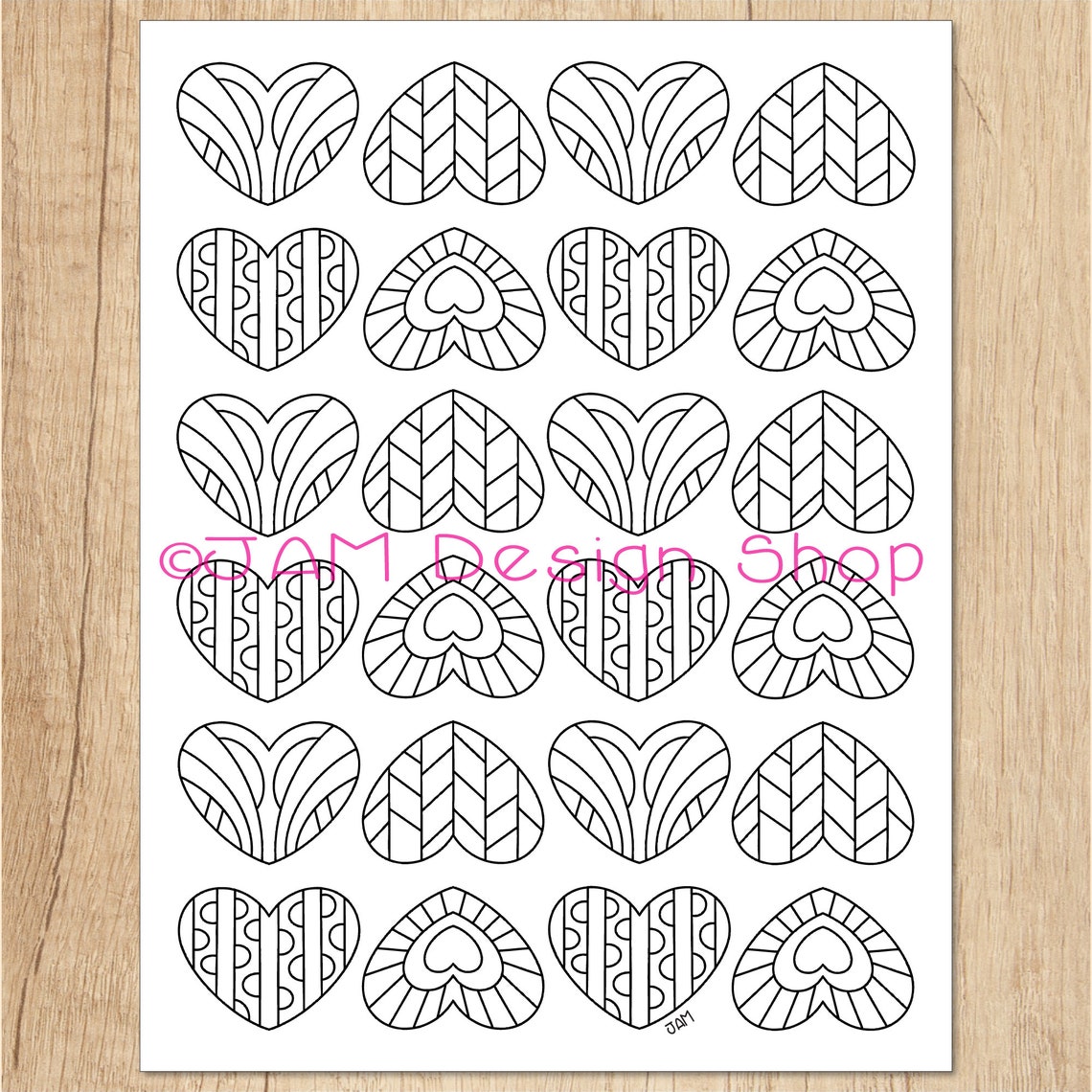 Heart Coloring Page, Heart Design, Coloring Pages, Coloring Sheets PDF ...