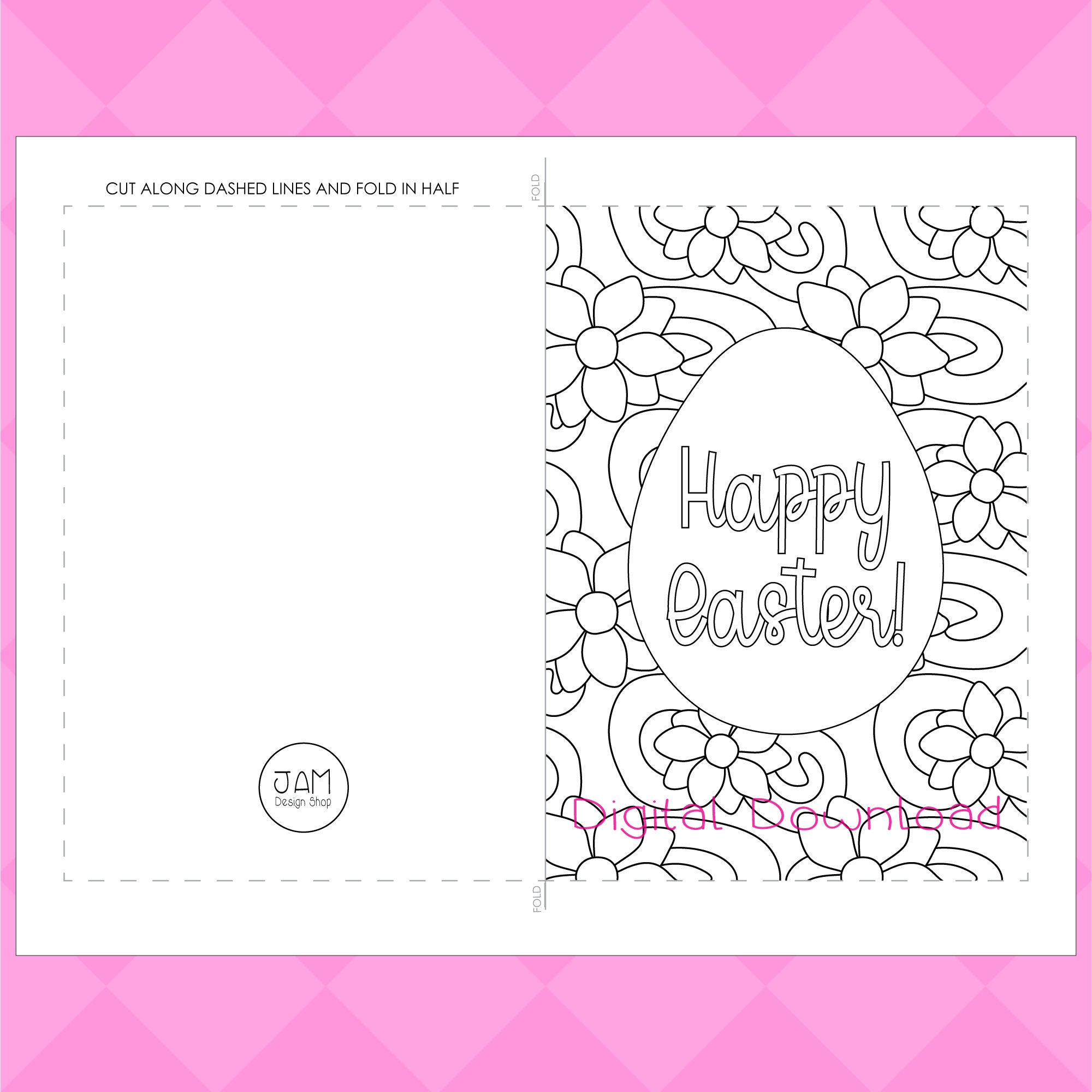 Easter Cards, Easter Activities for Kids, Coloring Cards, Greeting Card ...