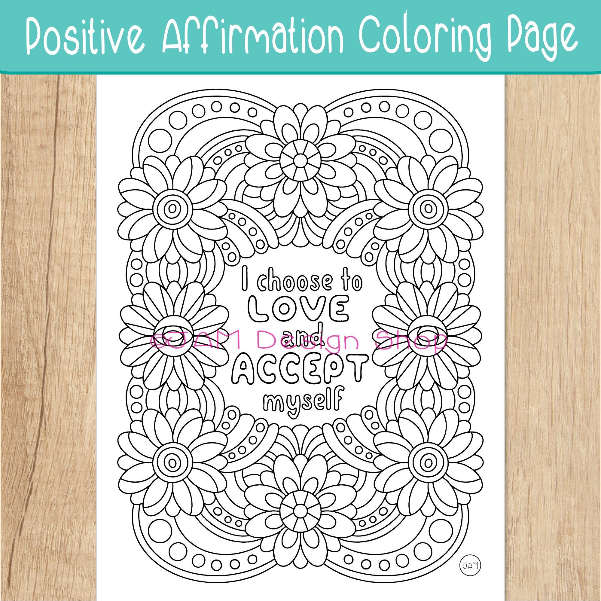 Positive Affirmation Coloring Page, Positivity Quotes, Positive Vibes ...