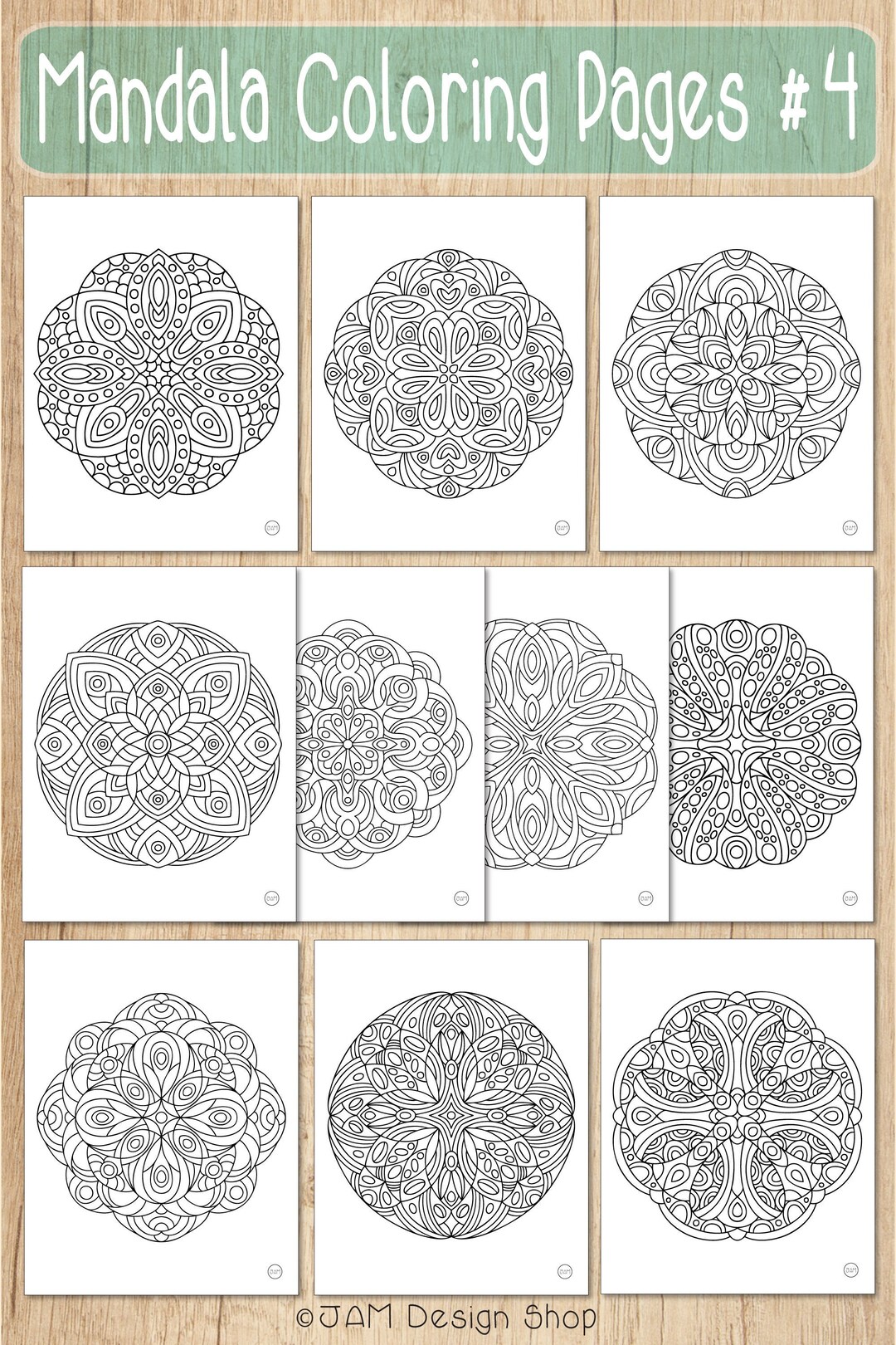 Adult Coloring Book, Instant Download, Mandala Coloring Pages, Coloring ...