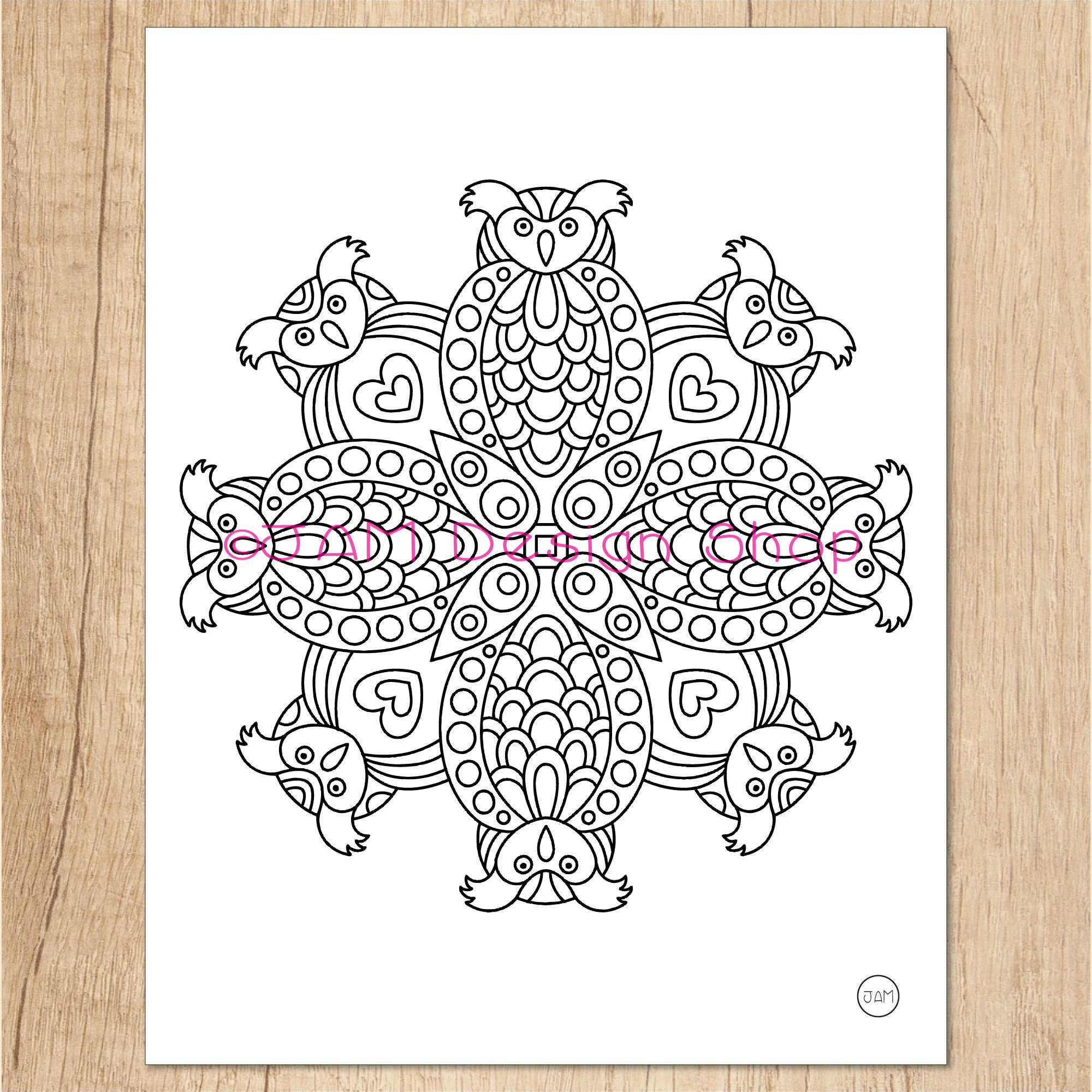 Digital Download, Owl Mandalas, Coloring Pages, Instant Download, Bird ...