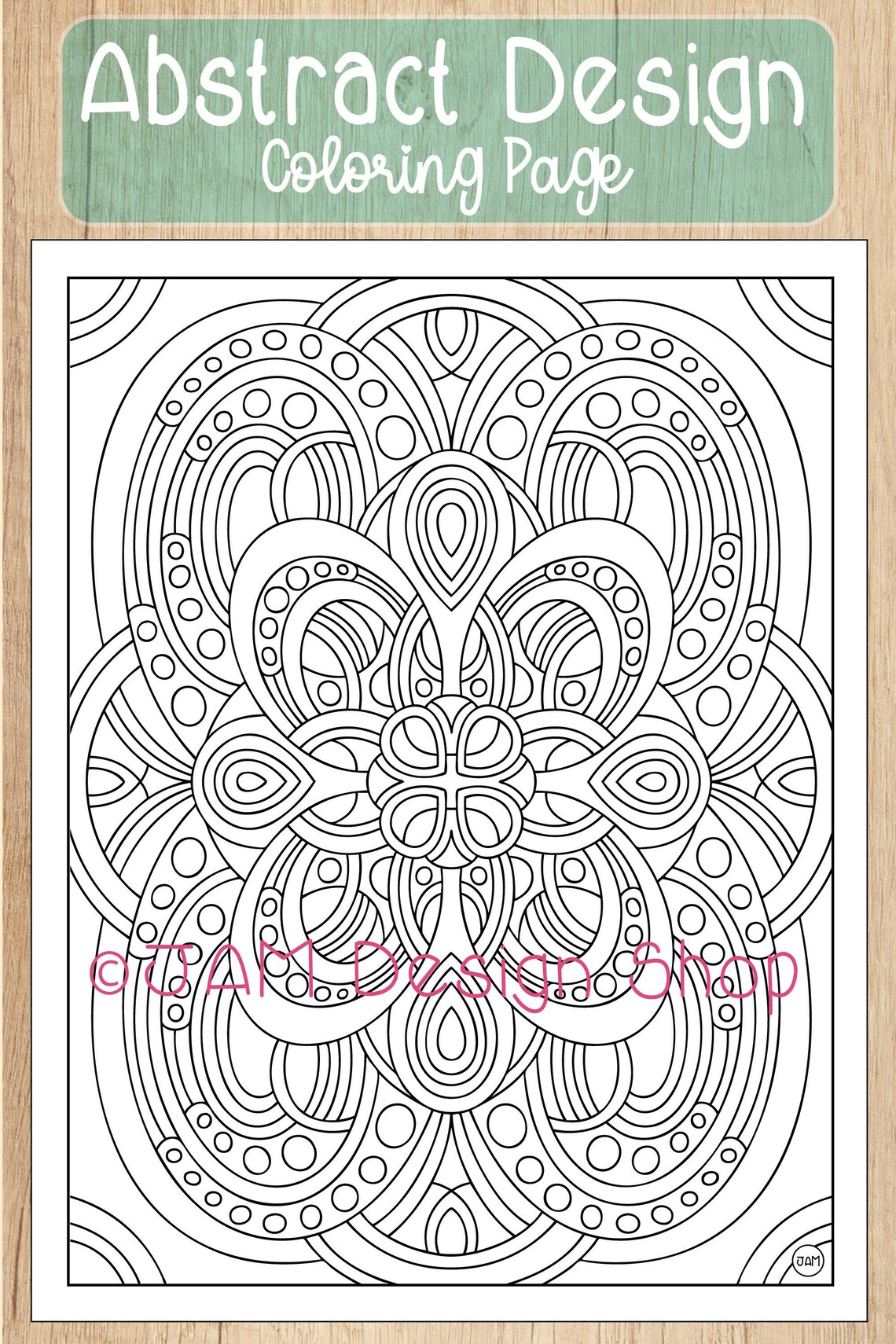 Zentangle Coloring Pages Adult Coloring Page Instant | Etsy