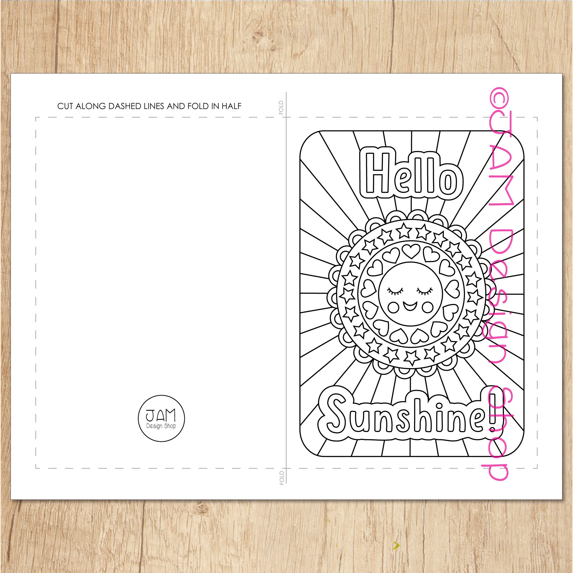 Half Sunshine Coloring Pages