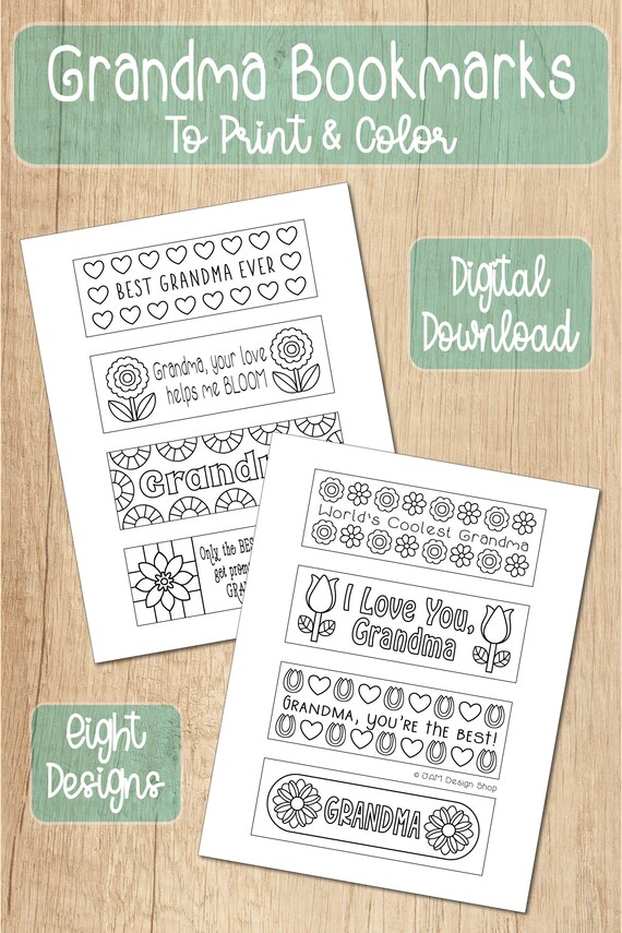 Grandmother Gift Mother's Day Bookmarks Grandma - Etsy