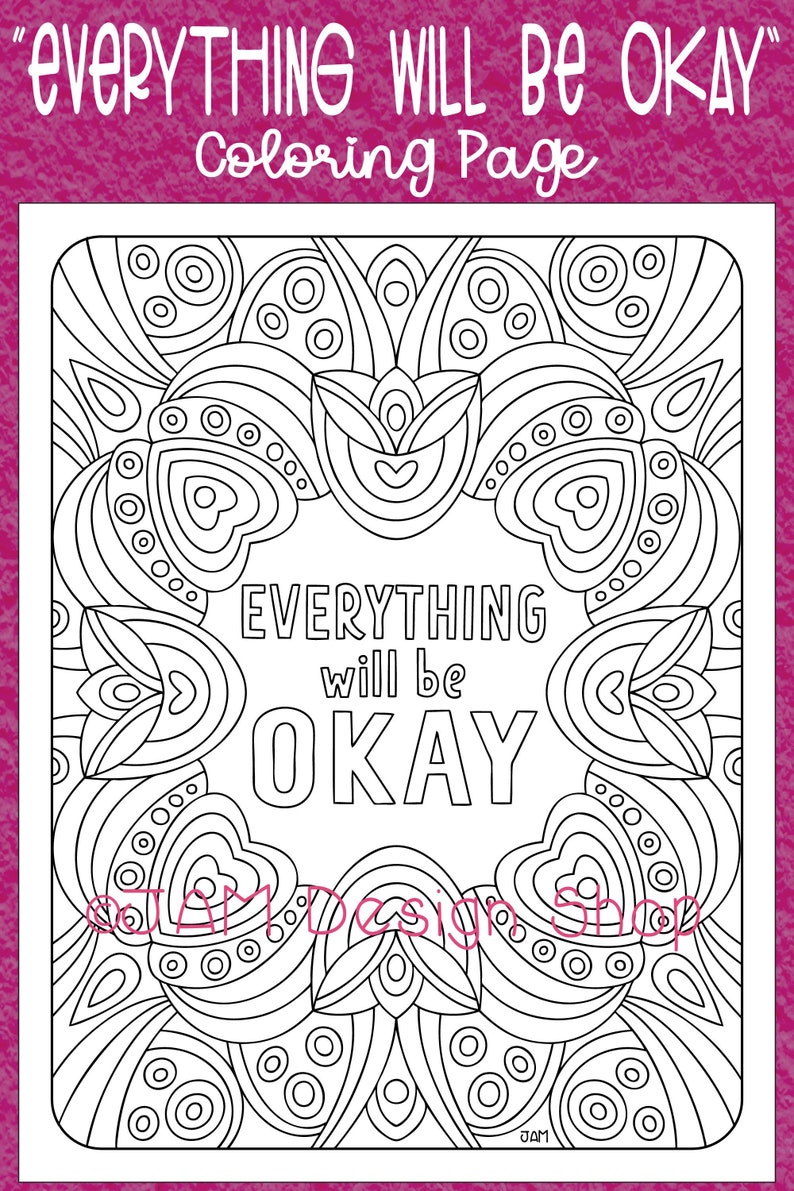 Positive Affirmation Coloring Page, Positivity Quotes, Positive Vibes ...