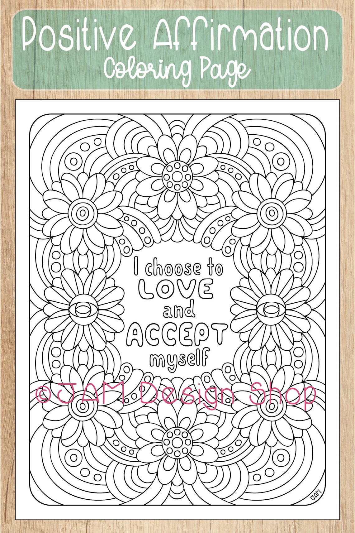 Positive Affirmation Coloring Page Positivity Quotes | Etsy