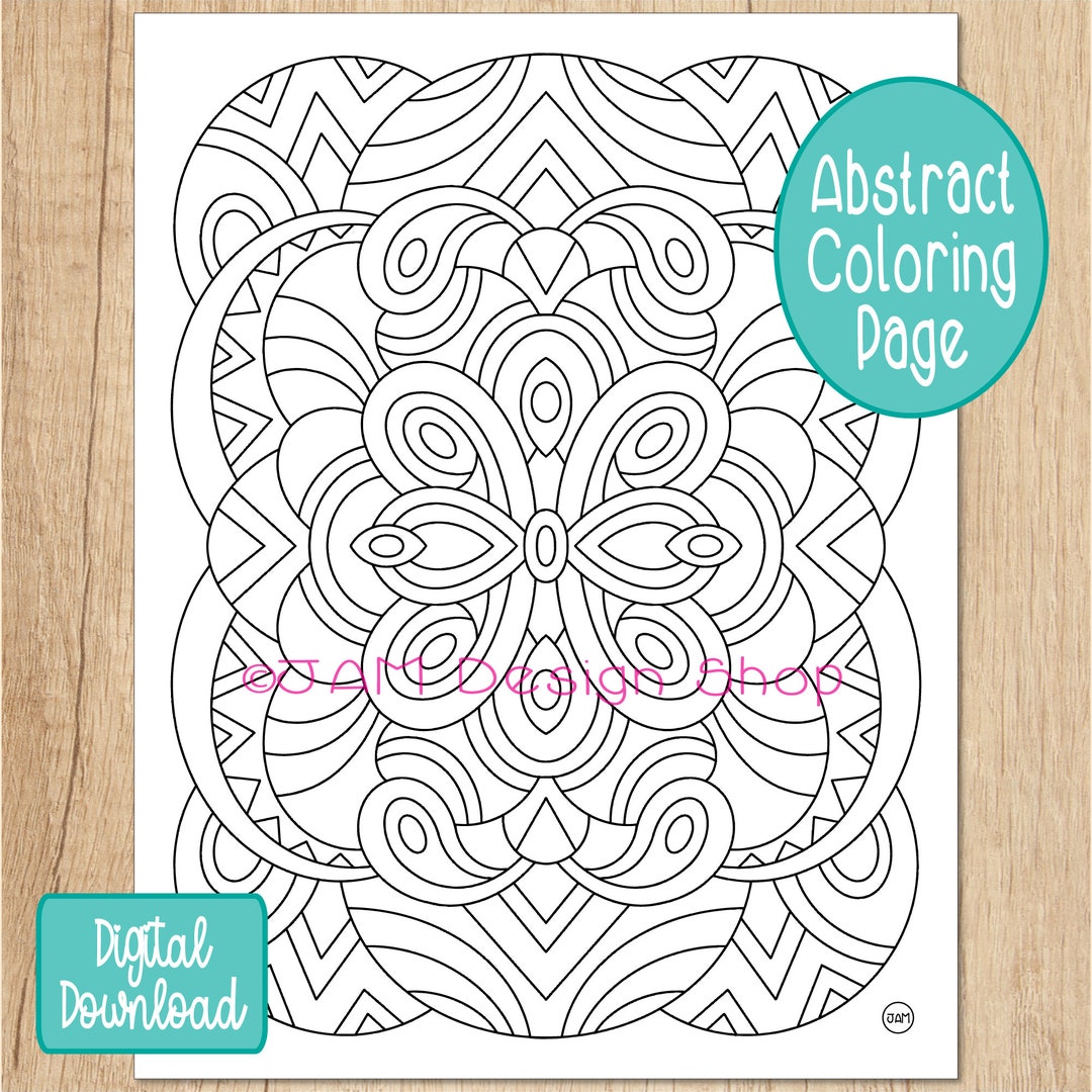 Zentangle Coloring Pages, Printable Coloring, Instant Download ...