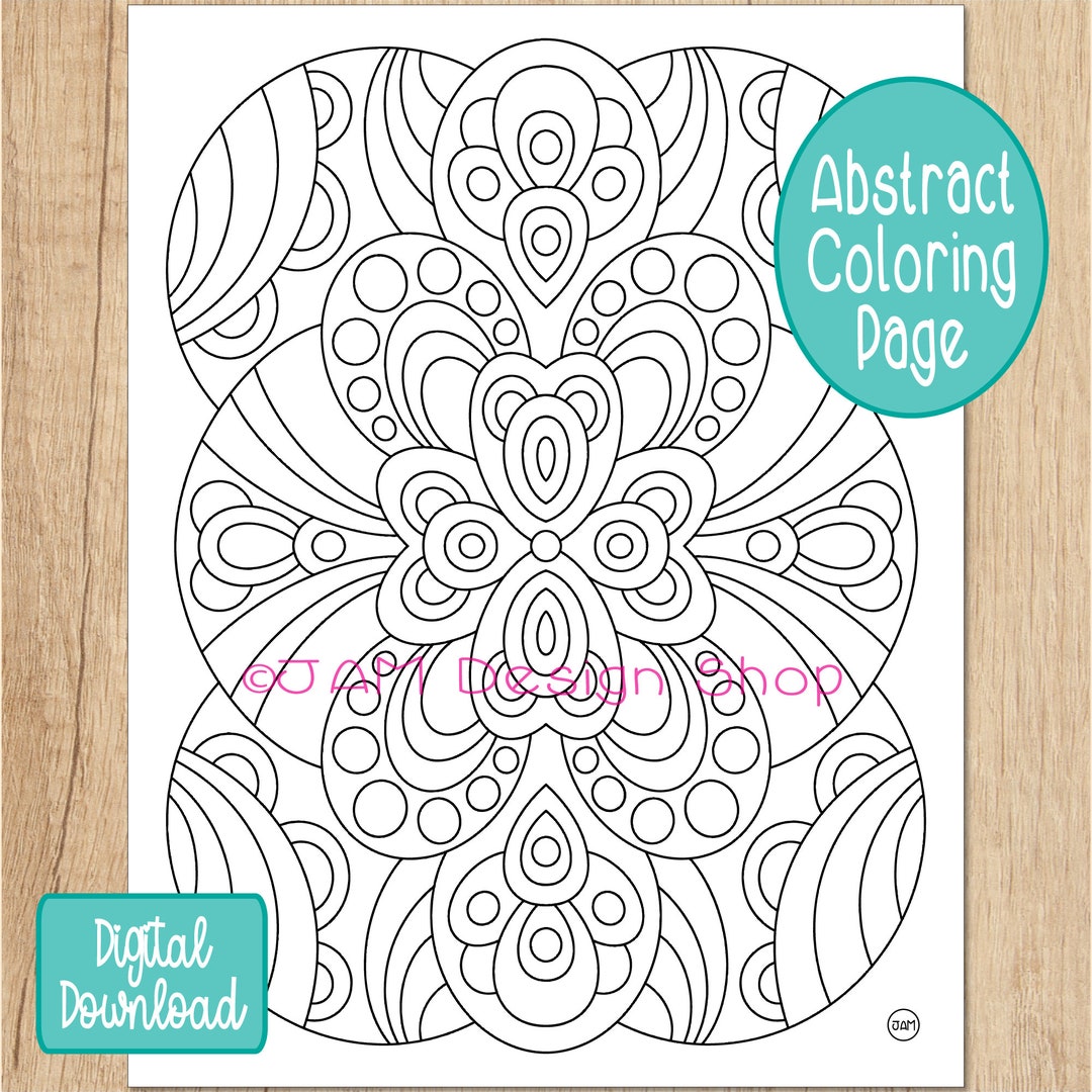 Zentangle Coloring Pages, Printable Coloring, Instant Download ...