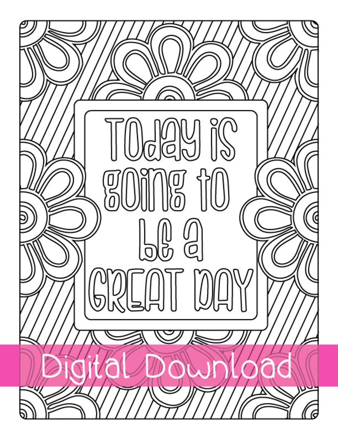 Positive Affirmations Positivity Quotes Coloring Page | Etsy