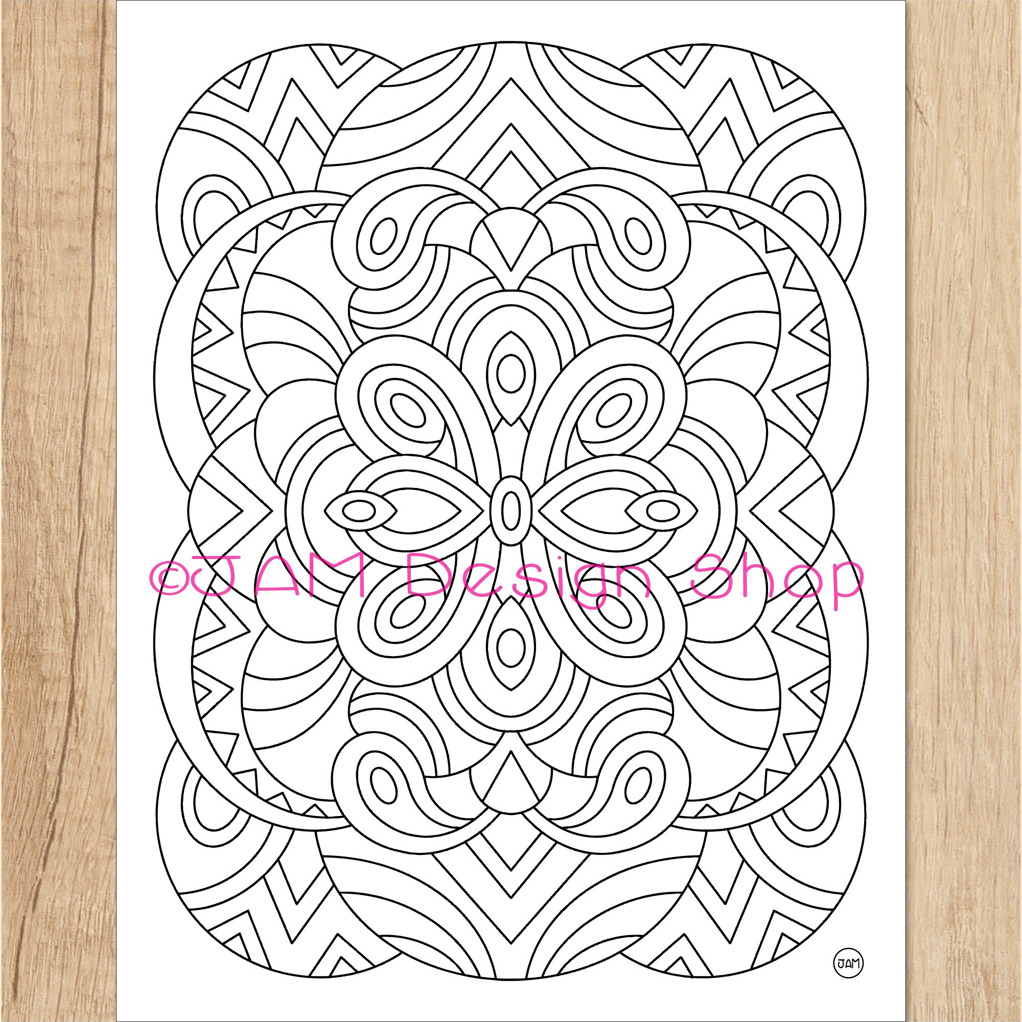 Zentangle Coloring Pages, Printable Coloring, Instant Download ...