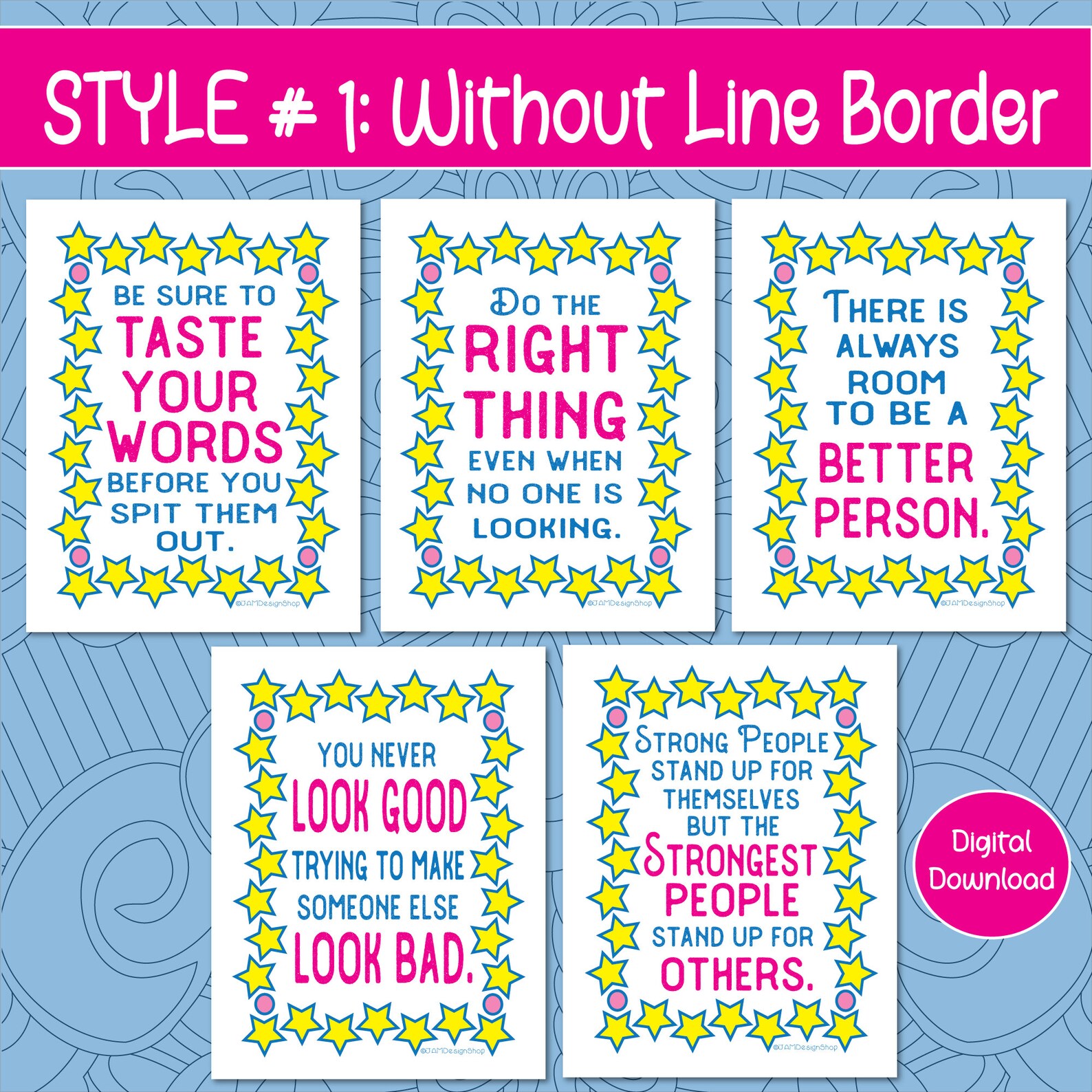 Classroom Posters, Printable Posters, Character Counts, Bulletin Board ...