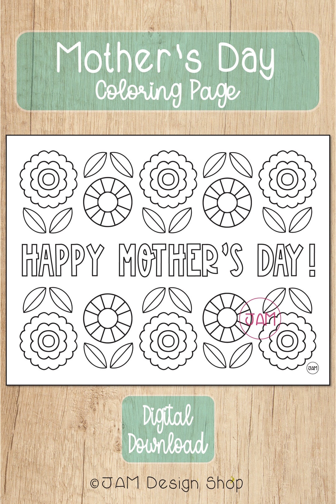 Mother's Day Coloring Page, Mother Gift, Mom Gift, Gift for Mom ...
