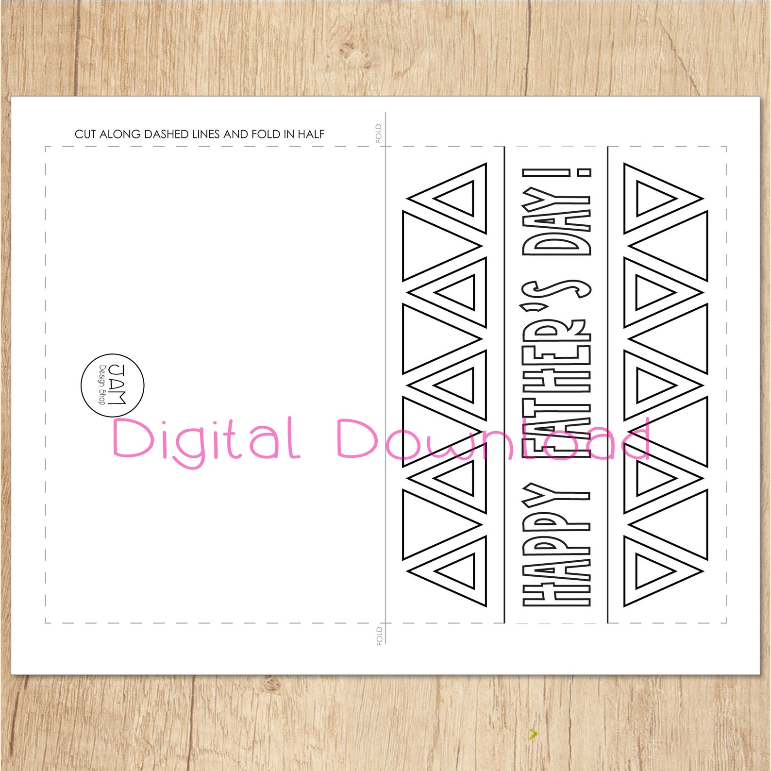 Father's Day Cards, Coloring Cards, Printable Cards, Father's Day Gift ...