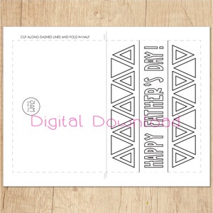 Father's Day Cards, Coloring Cards, Printable Cards, Father's Day Gift ...