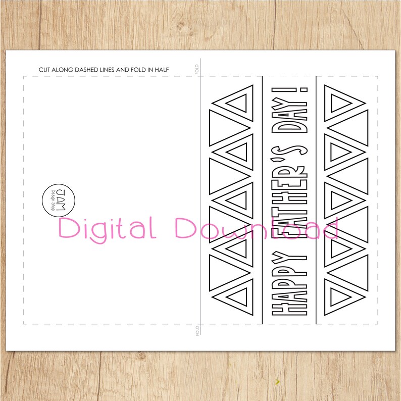 Father's Day Cards, Coloring Cards, Printable Cards, Father's Day Gift ...