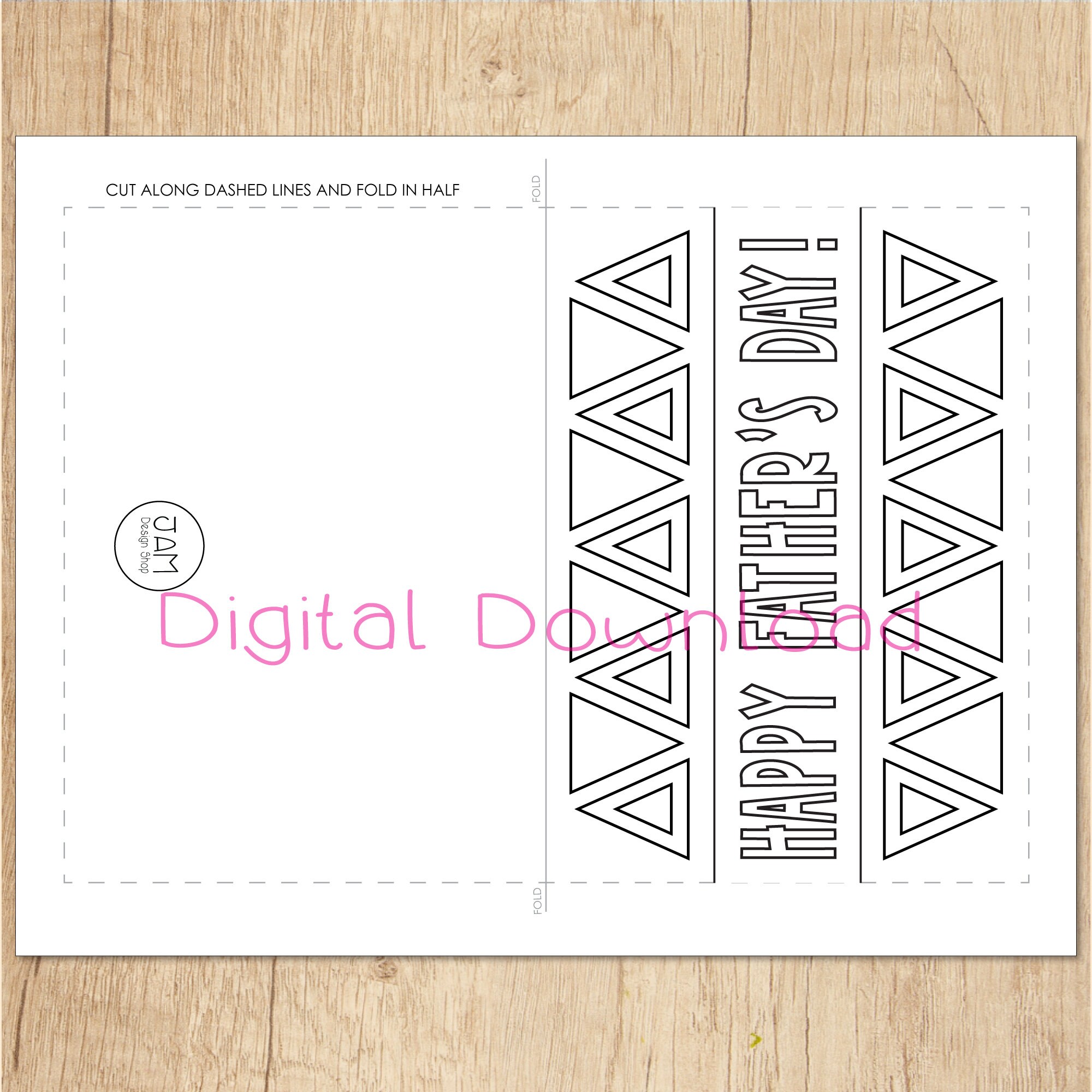 Father's Day Cards, Coloring Cards, Printable Cards, Father's Day Gift ...