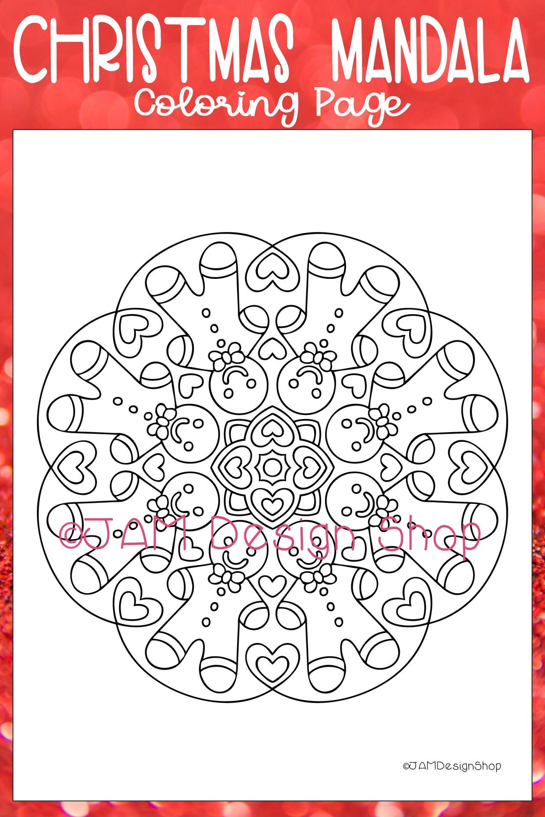 Christmas Mandala Coloring Page, Holiday Activities, Holiday Party ...