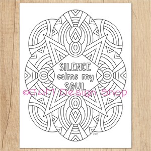 Introvert Gift, Introvert Quotes, Coloring Page, Coloring for Adults ...