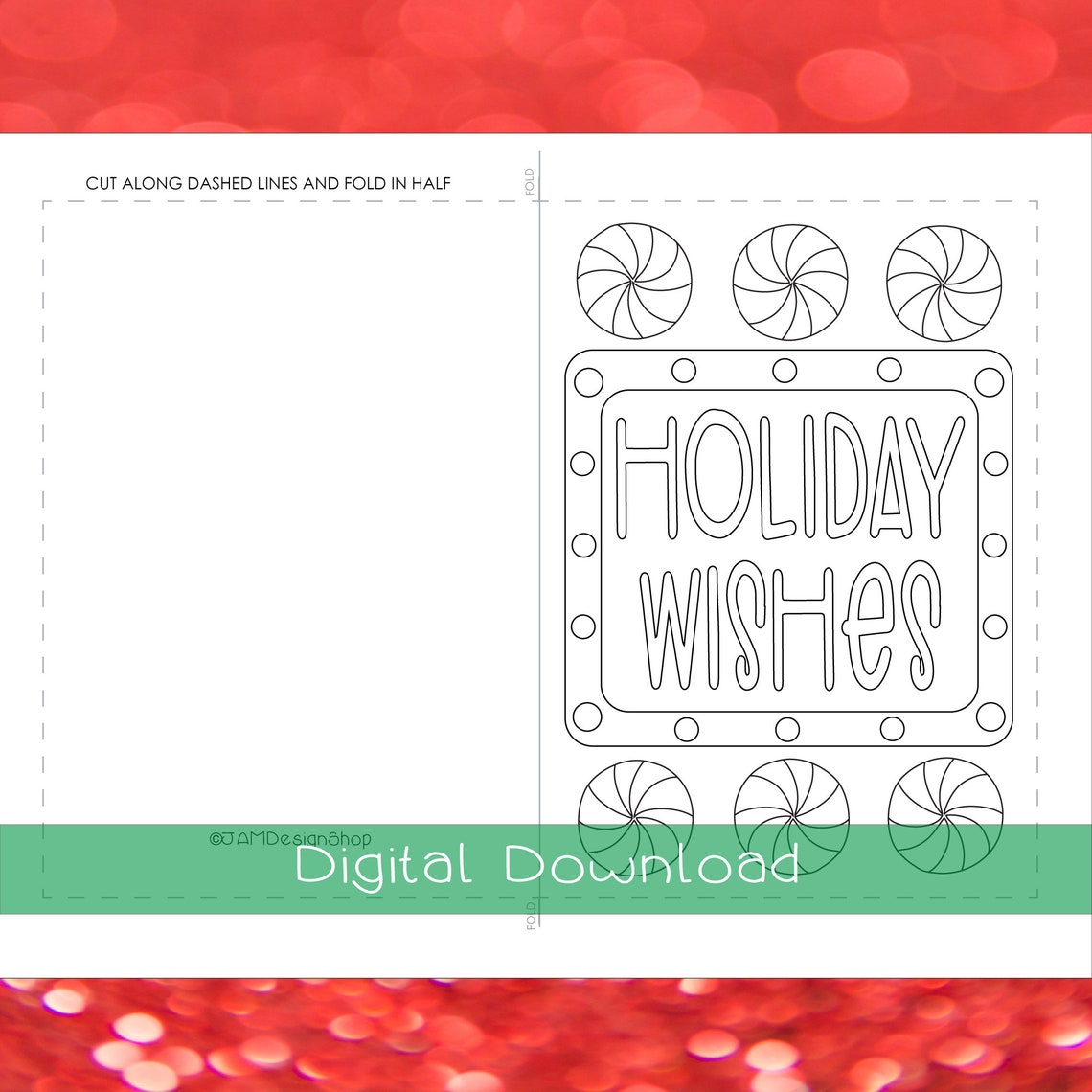 Coloring Cards, Holiday Cards, Christmas Cards, Holiday Card Set ...
