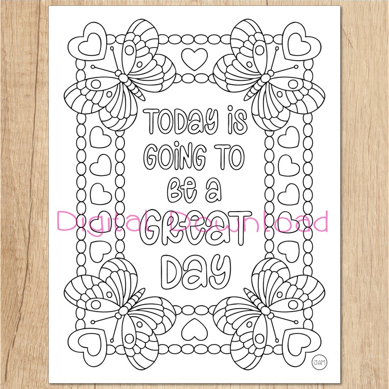Positive Affirmations, Positivity Quotes, Coloring Page, Coloring for ...