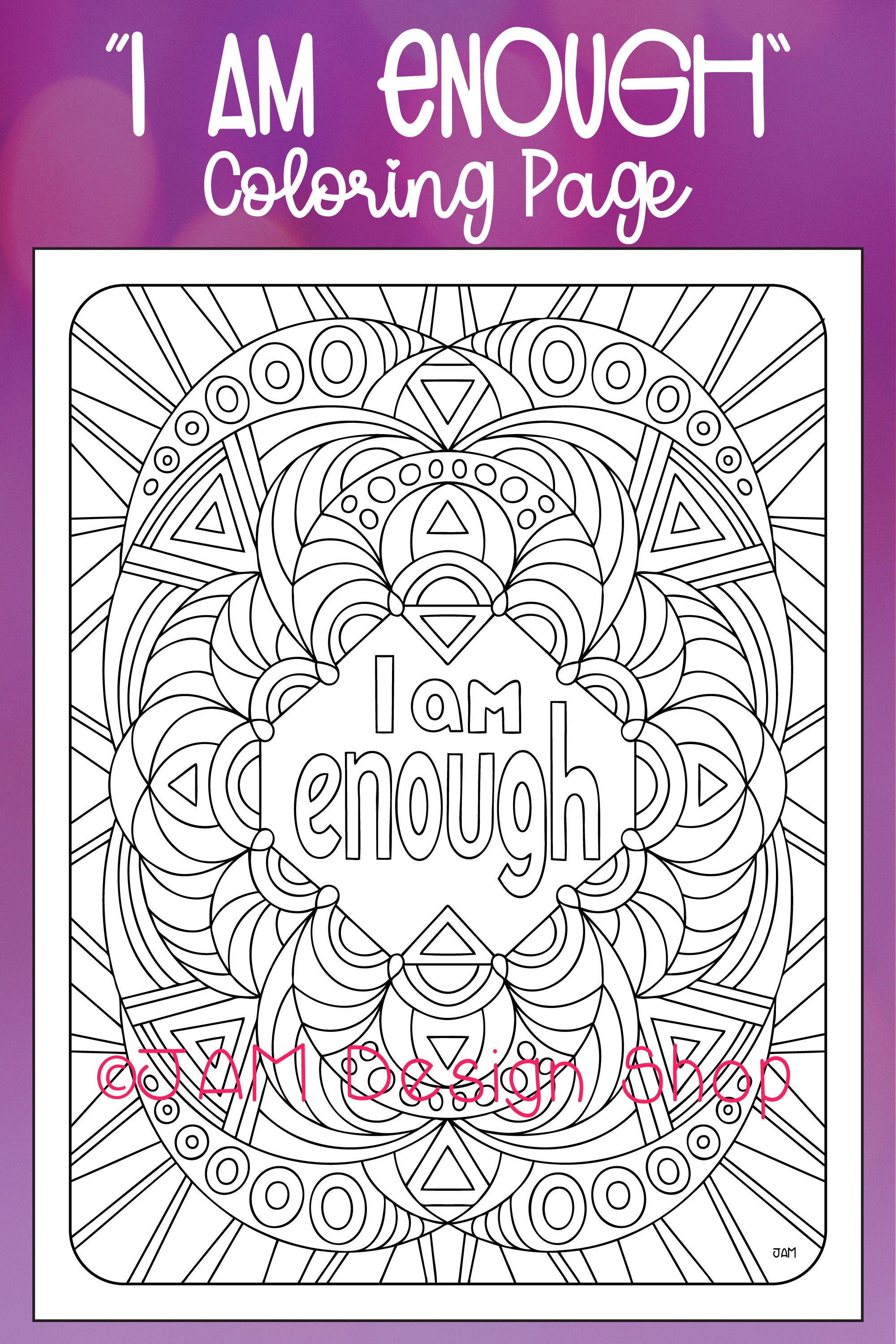Positive Affirmation Coloring Page, Positivity Quotes, Positive Vibes ...