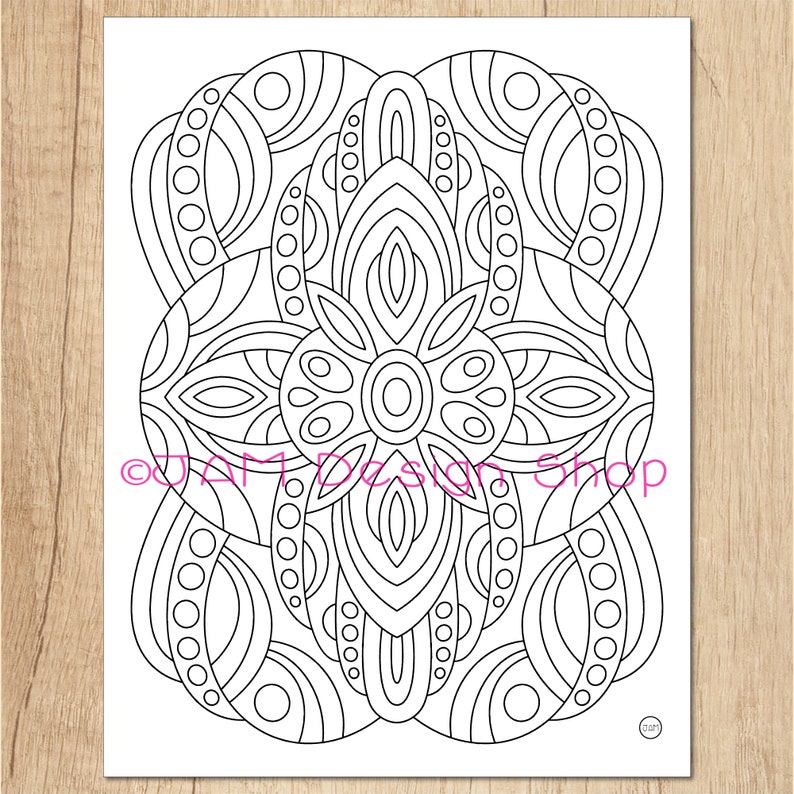 Zentangle Coloring Pages, Printable Coloring, Instant Download ...