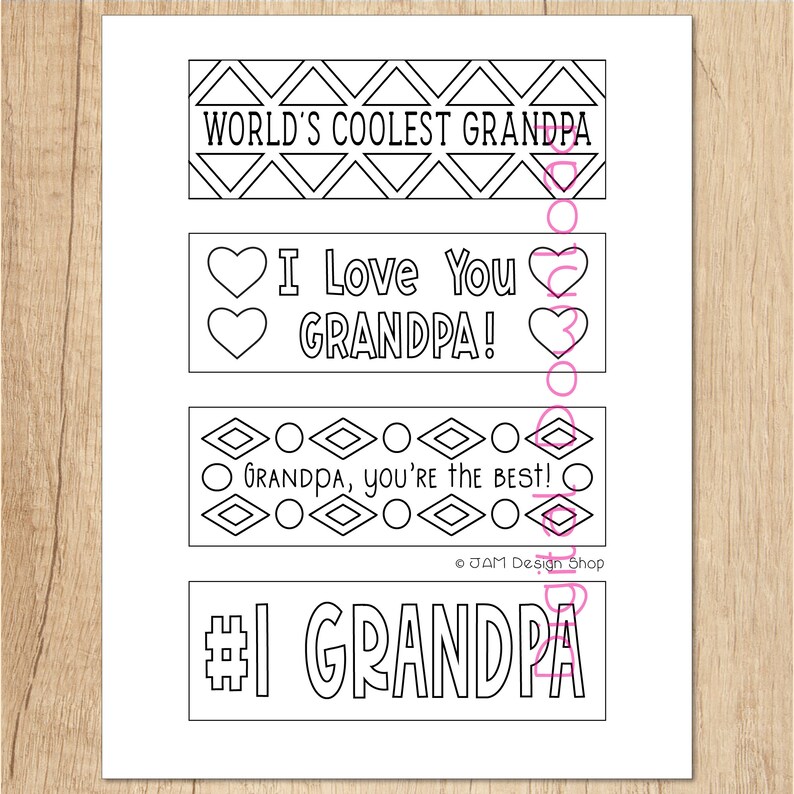 Grandfather Gift, Father's Day Bookmarks, Grandpa Bookmarks, Father's ...