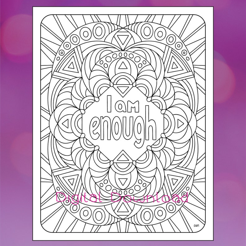 Positive Affirmation Coloring Page, Positivity Quotes, Positive Vibes ...